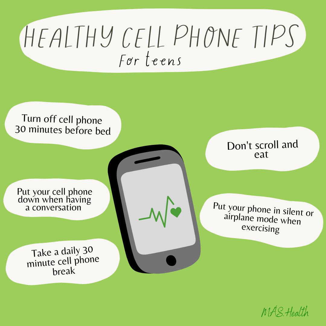 Healthy Cell Phone Tips for Teens - MÁS.Health